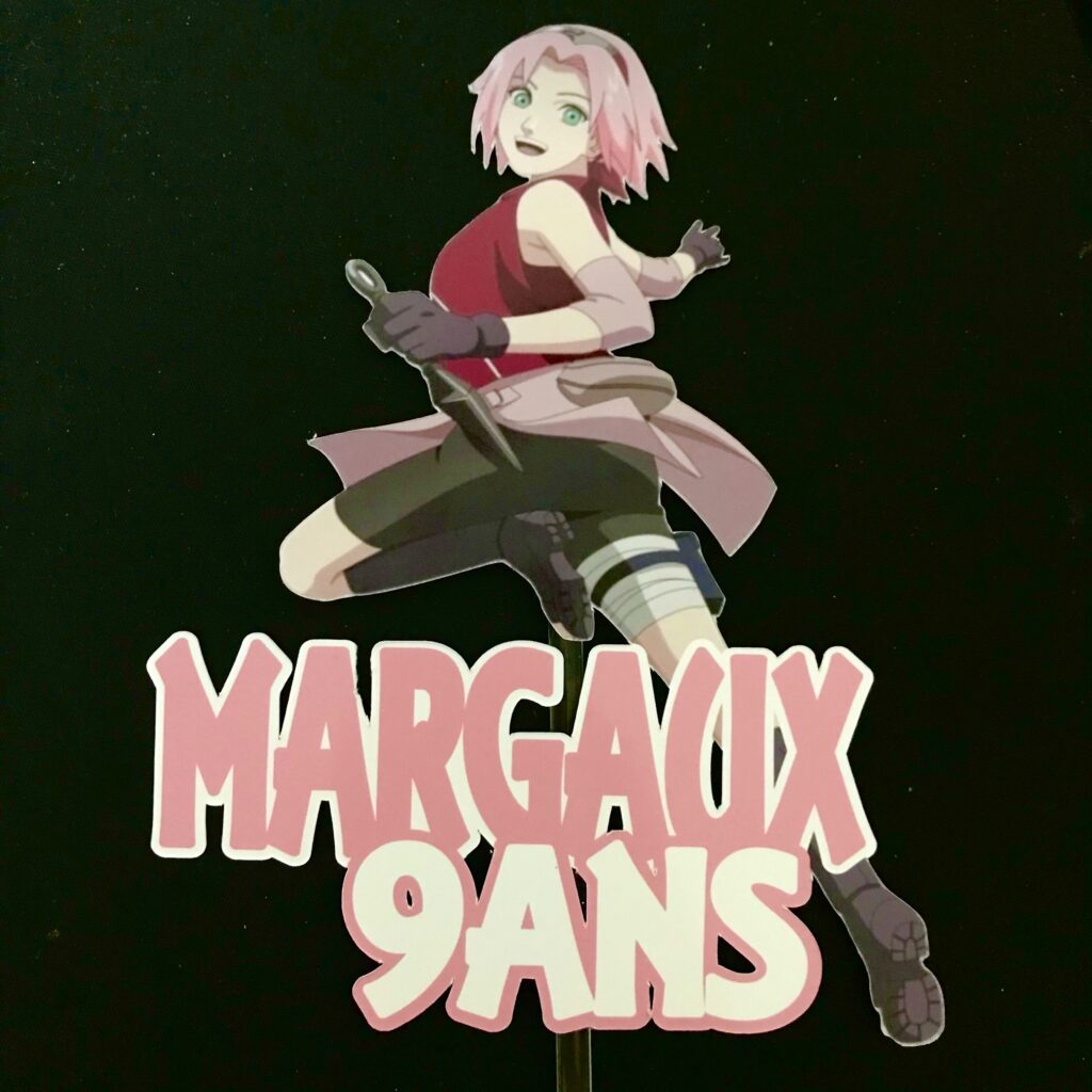 Toppers Sakura Naruto personnalisé - topperscake