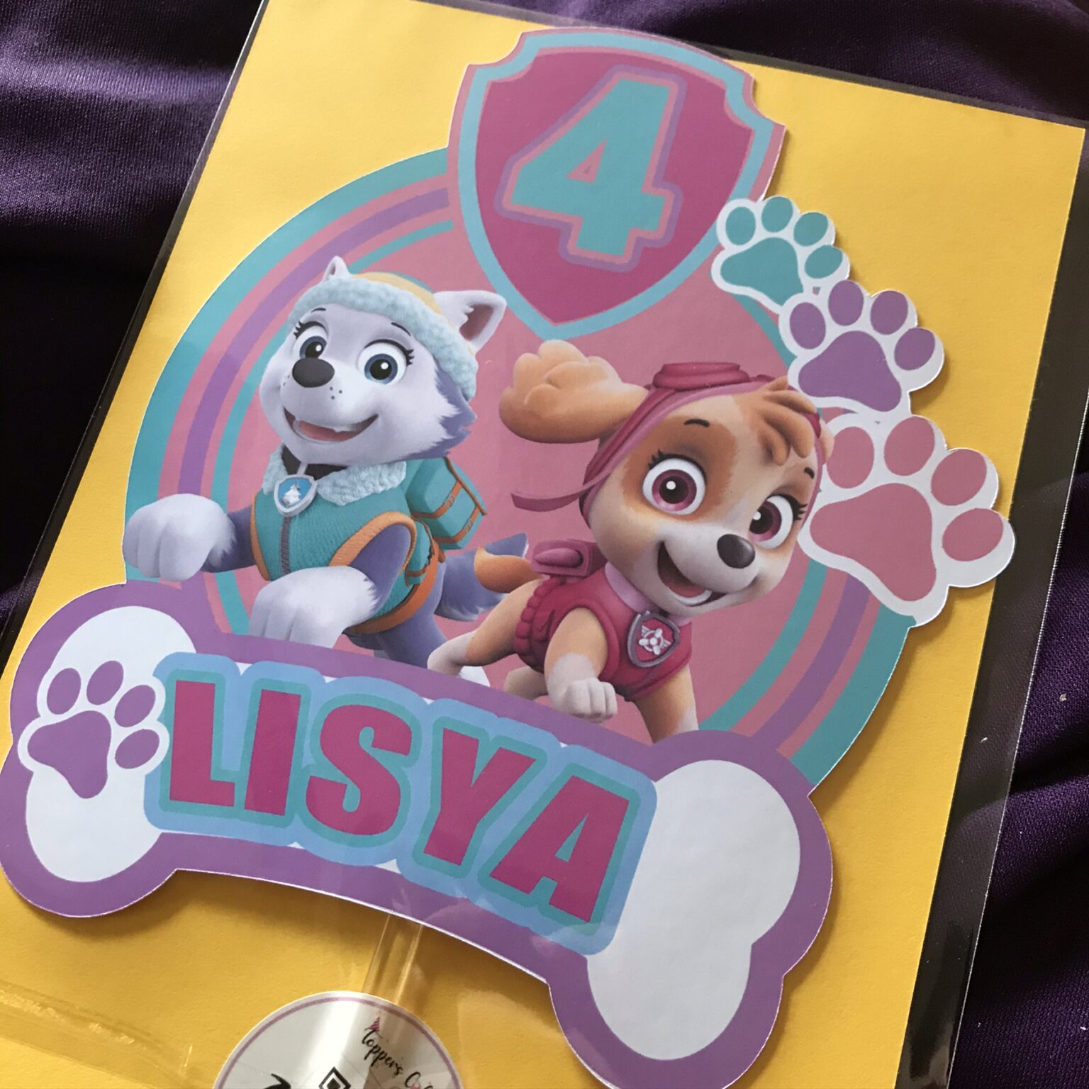 Toppers Pat Patrouille Stella personnalisé - topperscake