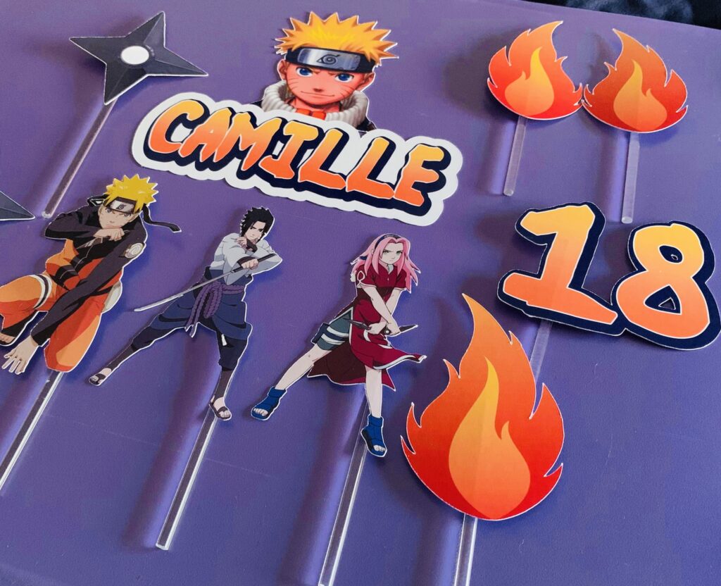 Kit Toppers Naruto 2 personnalisé - topperscake