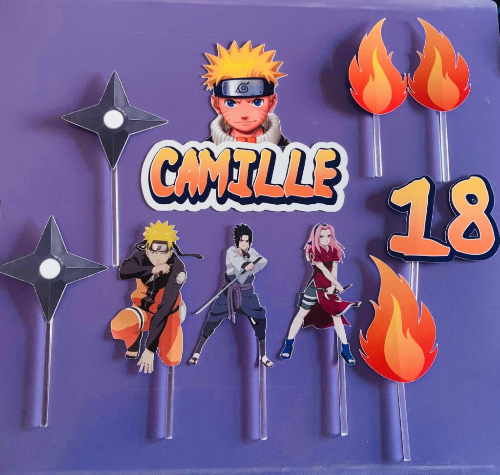 Kit Toppers Naruto 2 personnalisé - topperscake