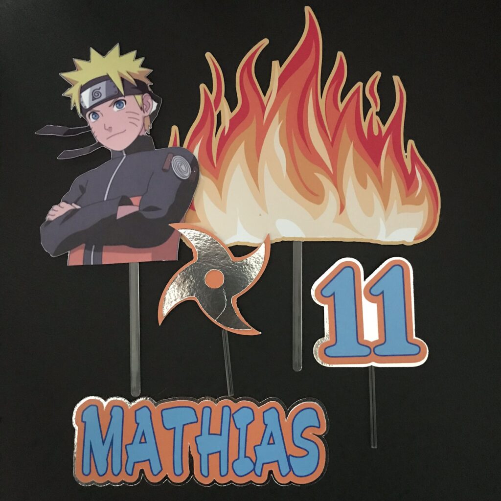 Kit Toppers Naruto Blue personnalisé - topperscake